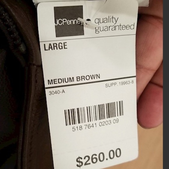 St. John's Bay | Jackets & Coats | Mens Lrg St Johns Bay Brown Leather ...